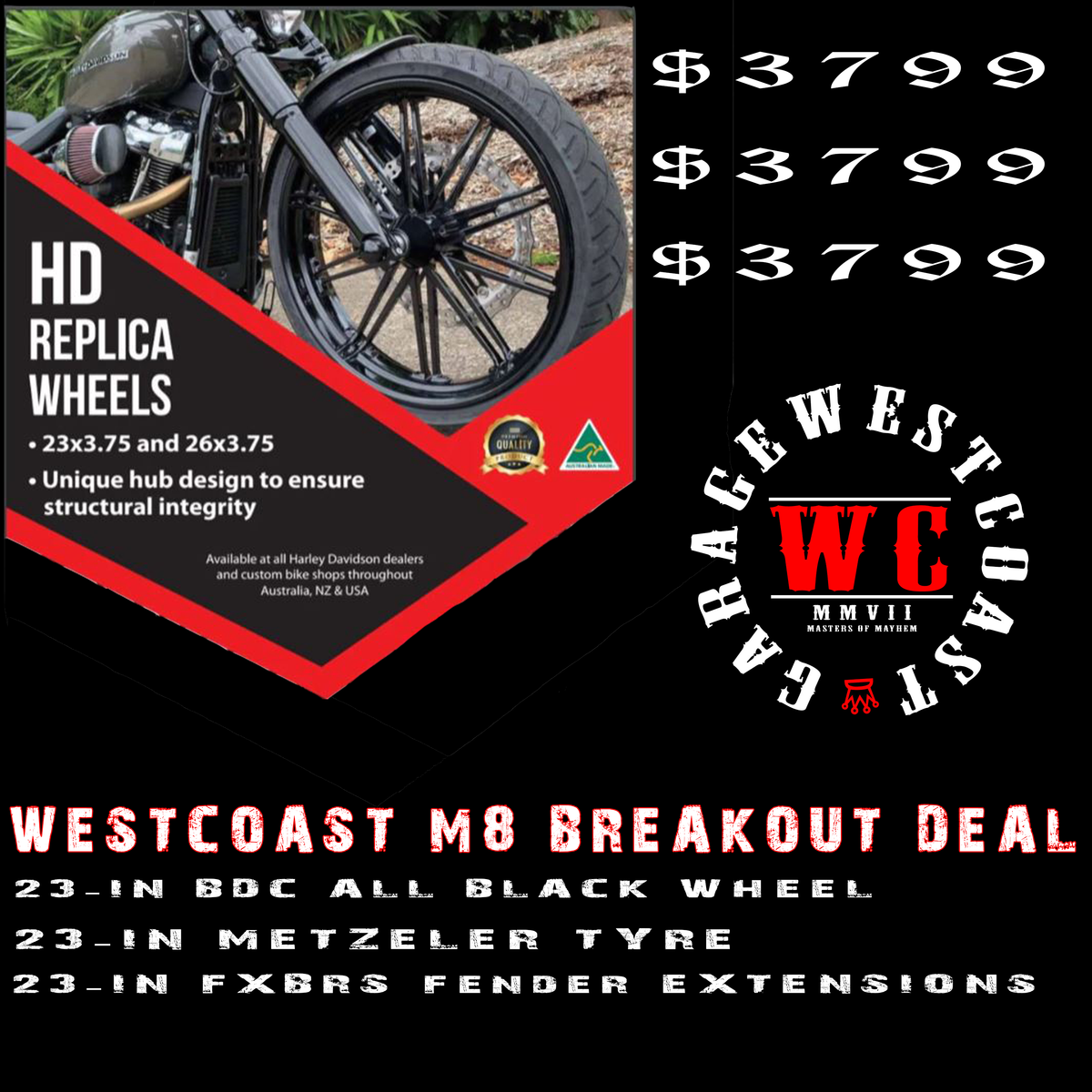 23IN BREAKOUT WHEEL KIT WESTCOAST X BIG DADDY DEAL – WESTCOAST GARAGE